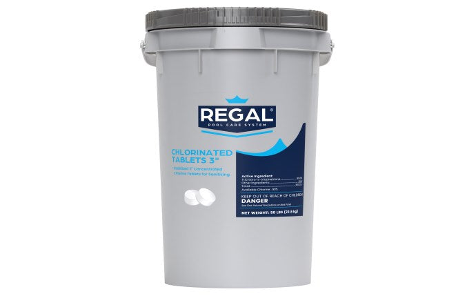 Regal Chemicals 50 lb 3" Chlorinated Tablets Unwrapped Pail – First ...